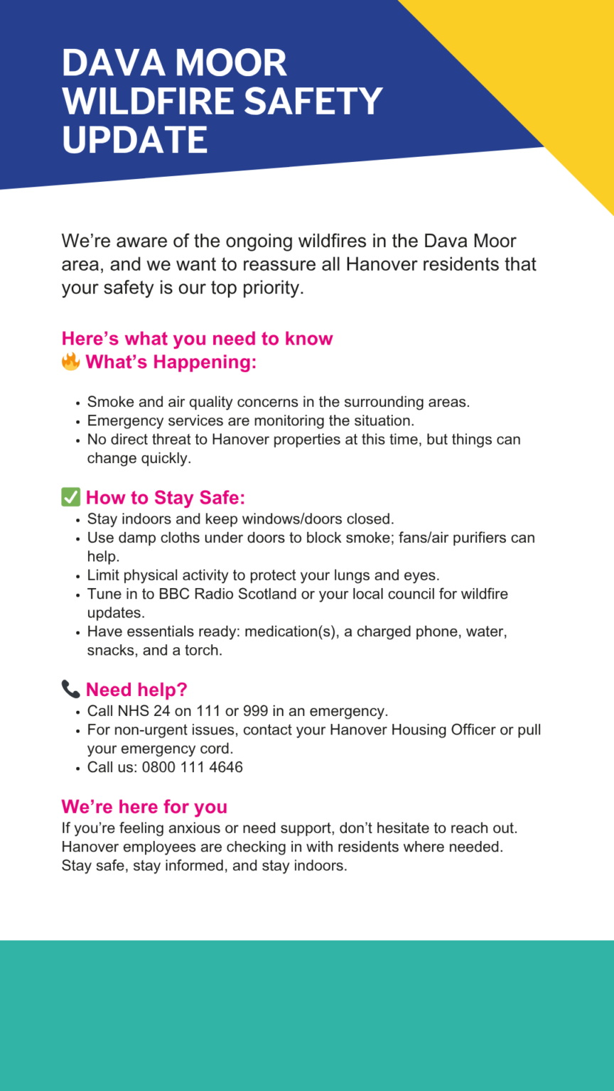 Dava Moor - Wildfire Safety Update – Hanover Scotland